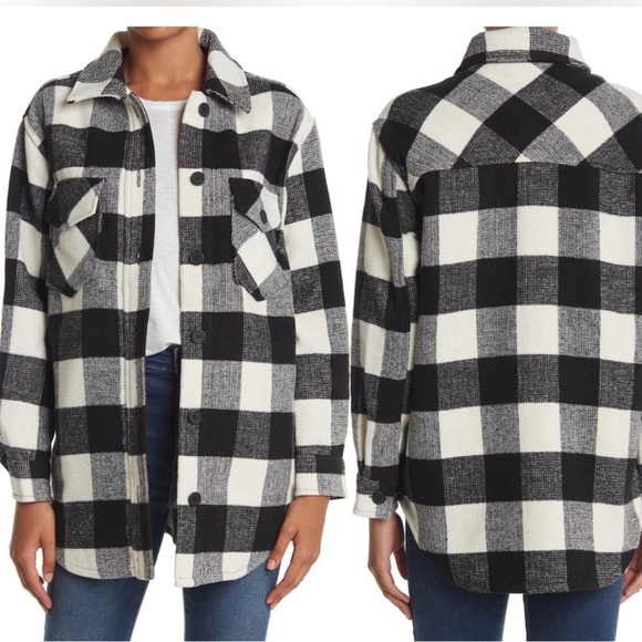 RDI | Jackets & Coats | Nwt Rdi Buffalocheck Shacket Flannel Jacket ...